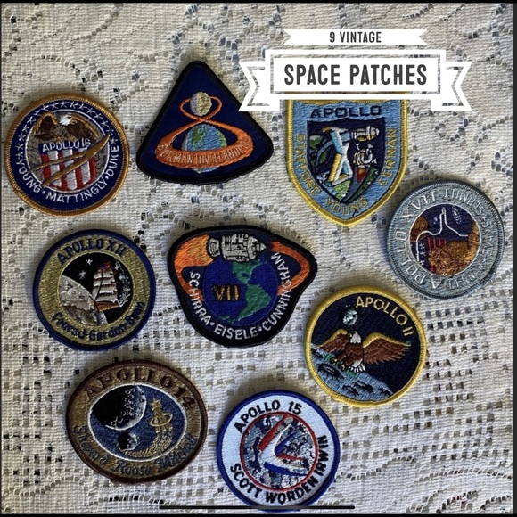 Nasa | Other | 9 Vintage Nasa Patches | Poshmark